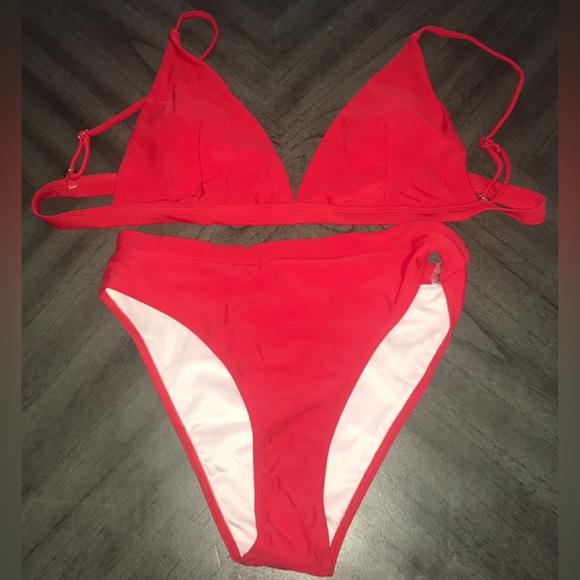 Swim | Vibrant Red Bikini Set | Poshmark